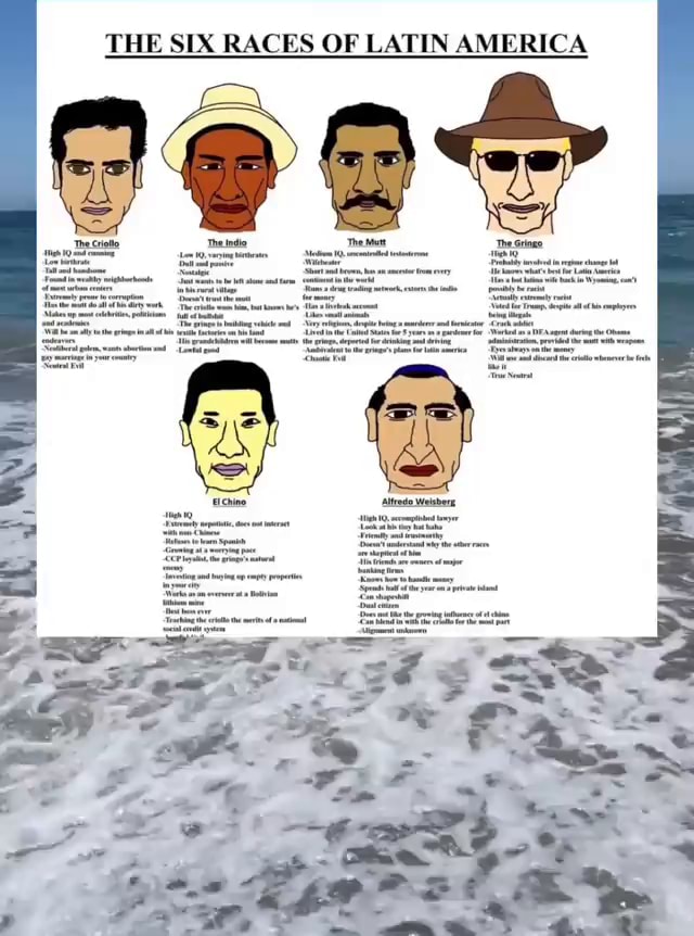 THE SIX RACES OF LATIN AMERICA - iFunny