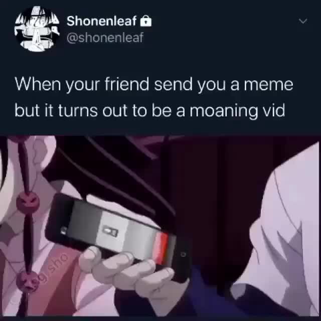 When Your Friend Send You A Meme But It Turns Out To Be A Moaning Vid Ifunny