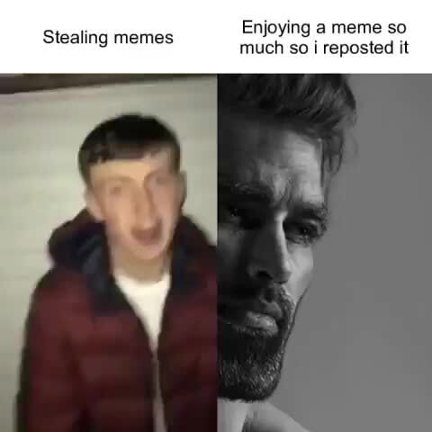 Stealing memes vs reposting meme - Enjoying a meme so much so reposted ...