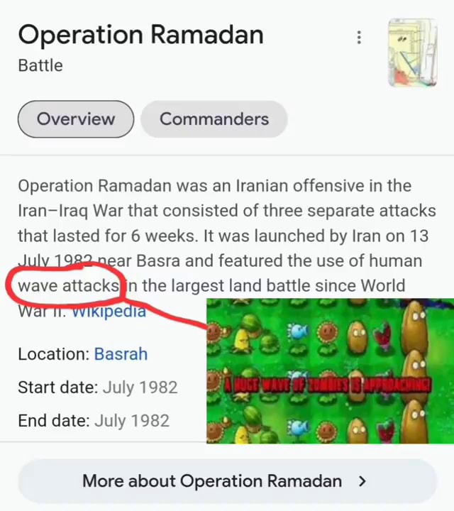 Operation Ramadan : Battle Commeanclers Operation Ramadan was an ...