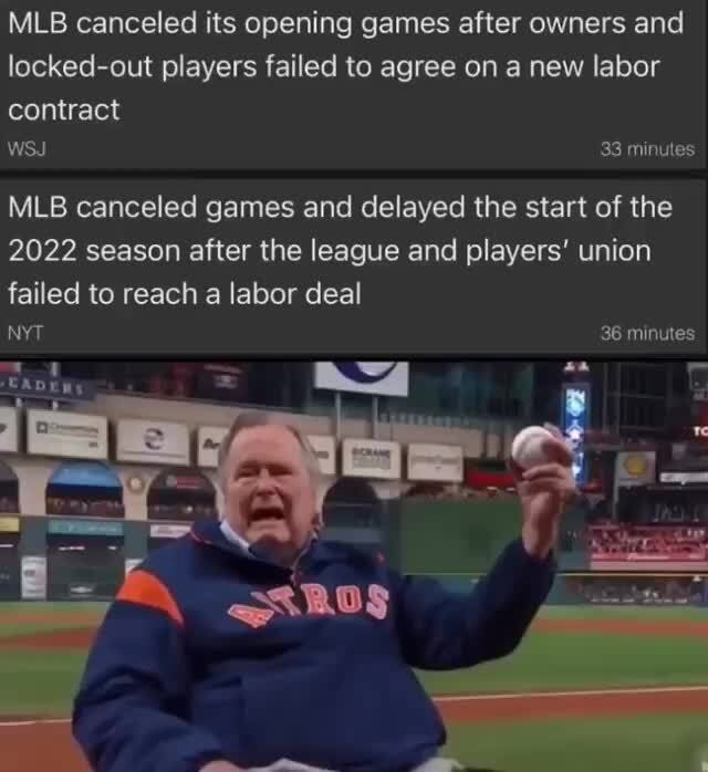 MLB canceled its opening games after owners and locked-out players ...