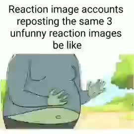 Reaction image accounts reposting the same 3 unfunny reaction images be ...