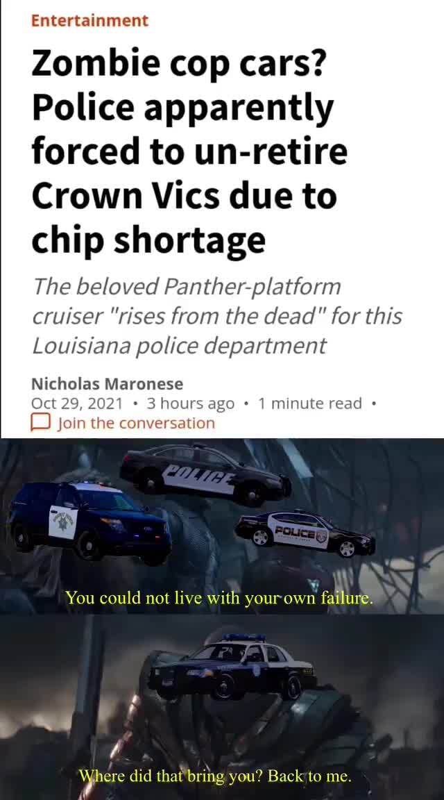 Entertainment Zombie cop cars? Police apparently forced to un-retire ...