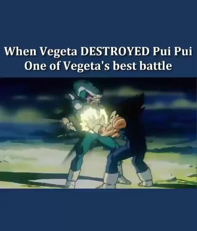 When Vegeta DESTROYED Pui Pui One of Vegeta's best battle - iFunny