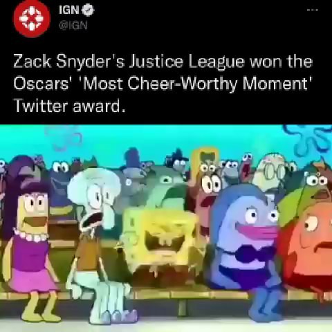 Zack Snyder's Justice League won the Oscars' 'Most Cheer-Worthy Moment ...