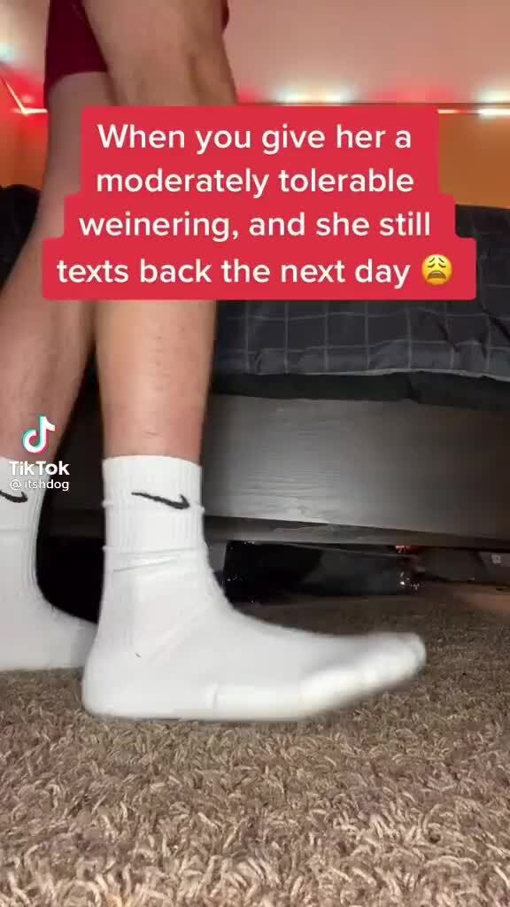 When you give her a moderately tolerable weinering, and she still texts ...