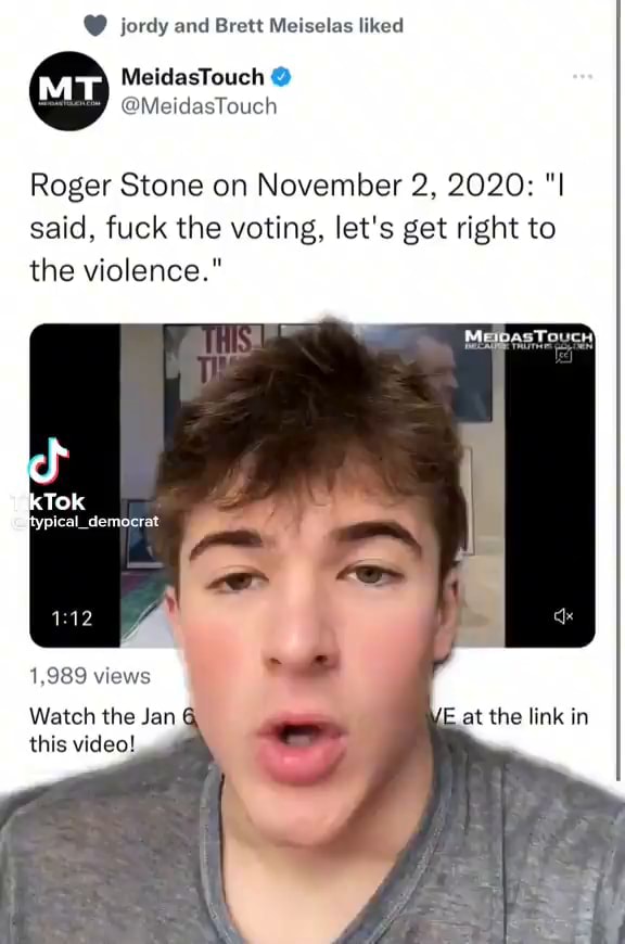 @ jordy and Brett Meiselas liked MeidasTouch Roger Stone on November 2 ...