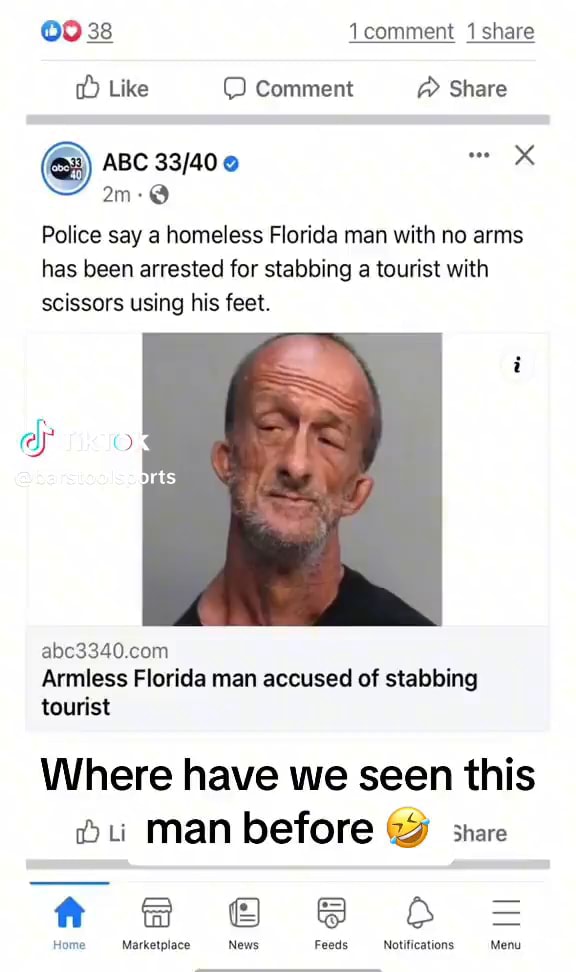 38 comment share Like Comment @ Share ABC oe X Police say a homeless ...