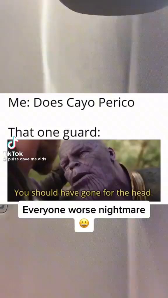 Me: Does Cayo Perico one guard: You should gone for the I Everyone ...