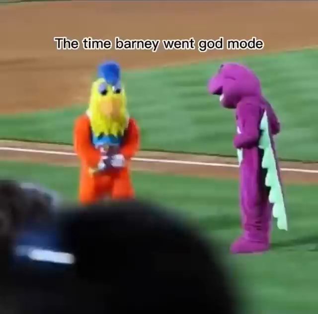 The time barney went god mode - iFunny