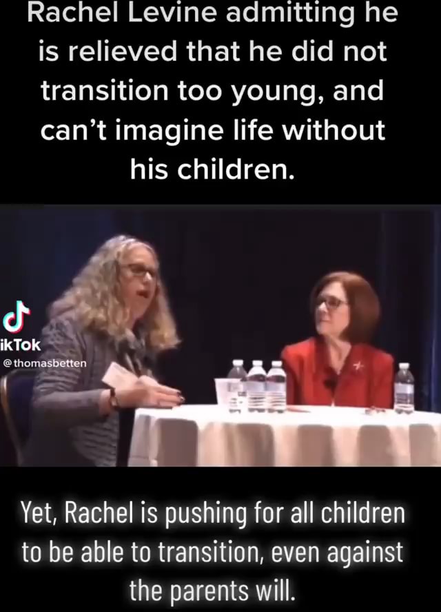 Rachel Levine admitting he is relieved that he did not transition too ...