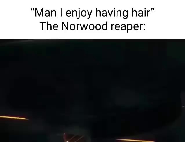 "Man I enjoy having hair" The Norwood reaper: - iFunny