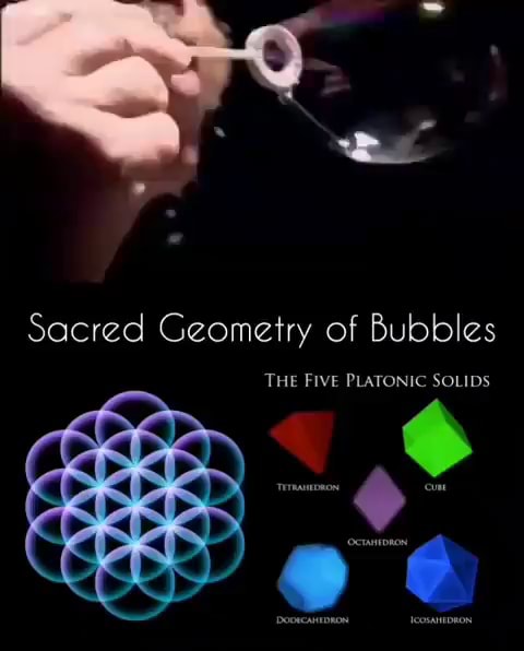 THE FIVE PLATONIC SOLIDS Sacred Geometry of Bubbles - iFunny