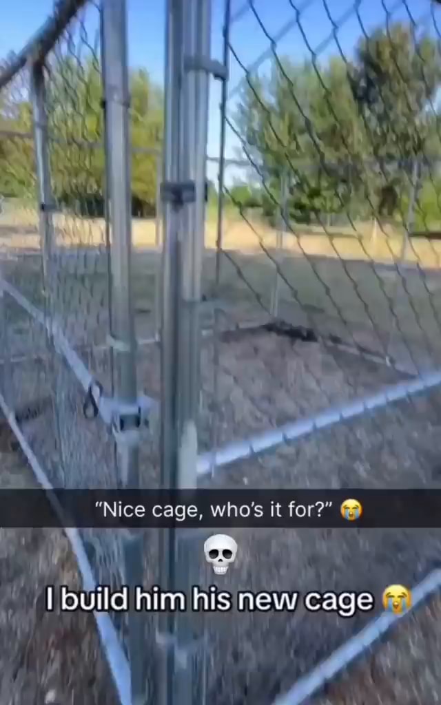 "Nice cage, who's it for?" I build him his - iFunny