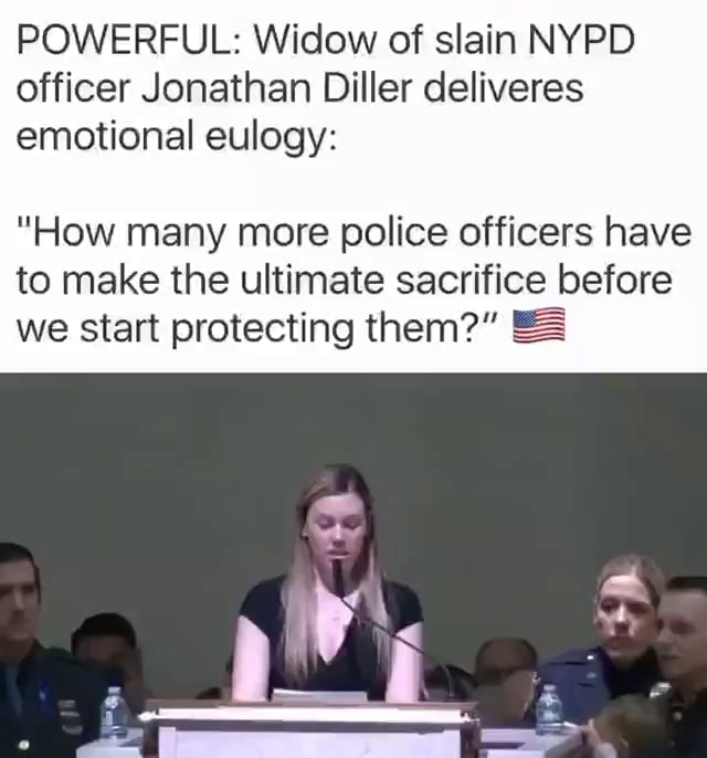 POWERFUL: Widow of slain NYPD officer Jonathan Diller deliveres ... POWERFUL: Widow of slain NYPD officer Jonathan Diller deliveres ...