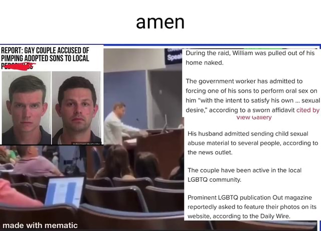 Amen Report Gay Couple Accused Of Pimping Adopted Sons To Local During