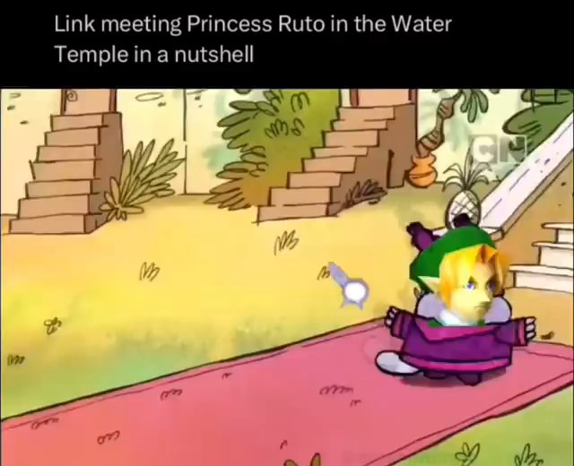 Link meeting Princess Ruto in the Water Temple in a nutshell - iFunny