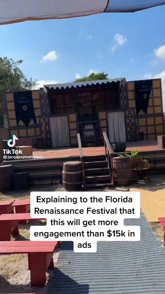 Explaining to the Florida Renaissance Festival that this will get more ...