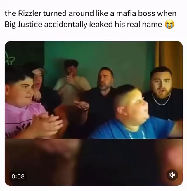 The Rizzler turned around like a mafia boss when Big Justice ...