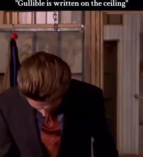 "Gullible is written on the ceiling" - iFunny