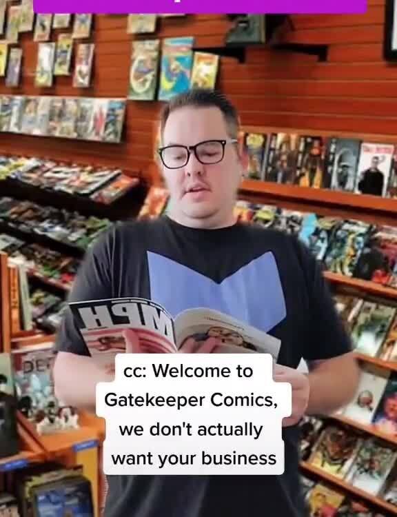 1 cc: Welcome to Gatekeeper Comics, ES we don't actually want your business - iFunny