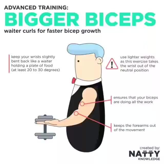 ADVANCED TRAINING: waiter curls for faster bicep growth keep your ...