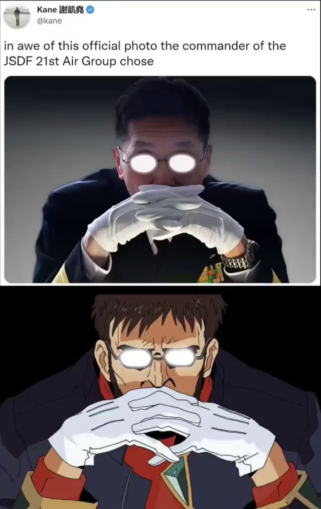 Kane in awe of this official photo the commander of the JSDF 21st Air ...