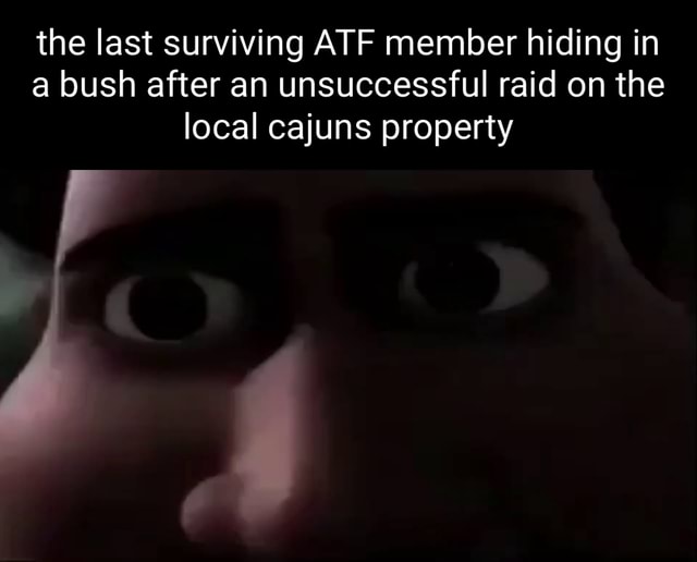 The last surviving ATF member hiding in a bush after an unsuccessful ...