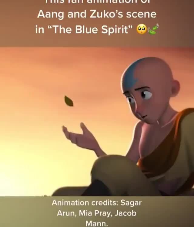 Aang and Zuko's scene in "The Blue Spirit" Animation credits: Sagar ...