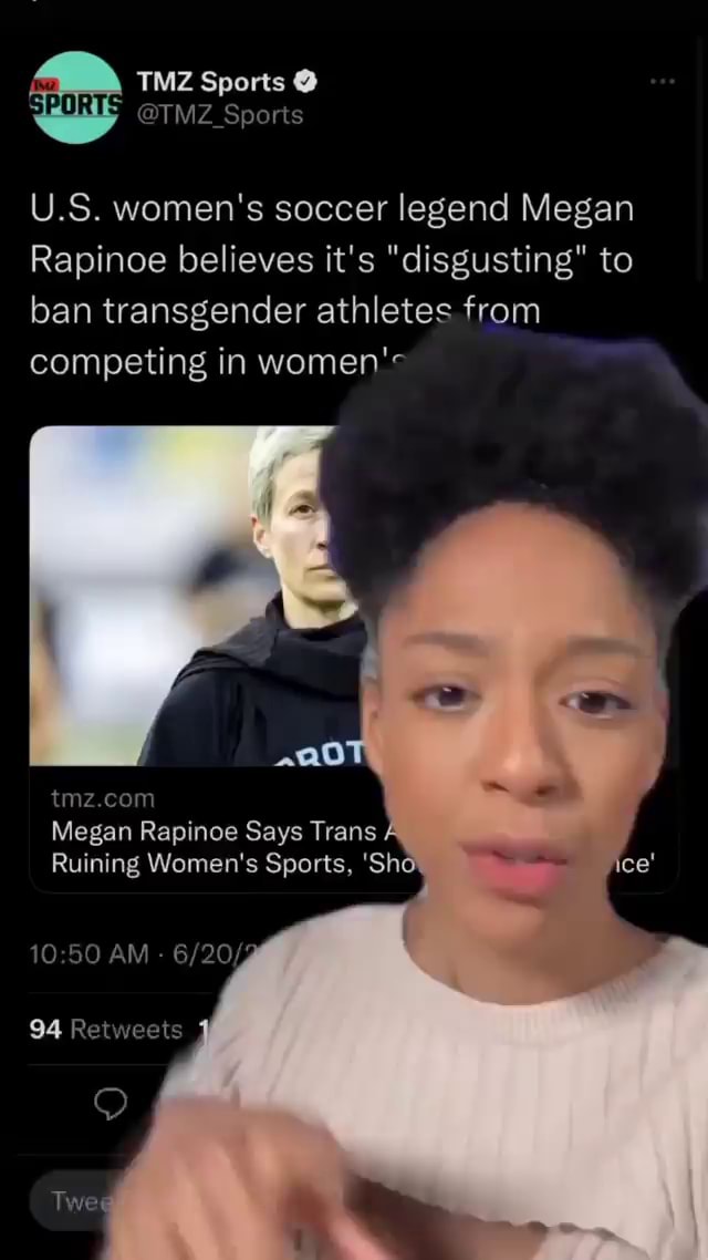 TMZ Sports U.S. women's soccer legend Megan Rapinoe believes it's ...