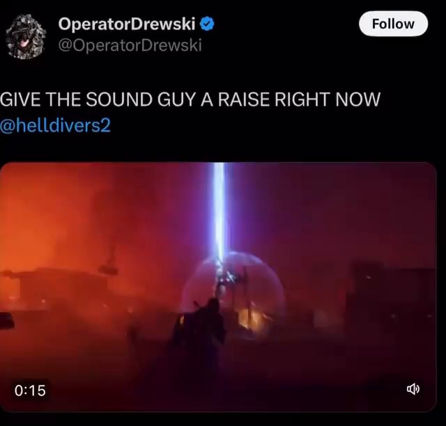 OperatorDrewski @ Follow GIVE THE SOUND GUY A RAISE RIGHT NOW ...