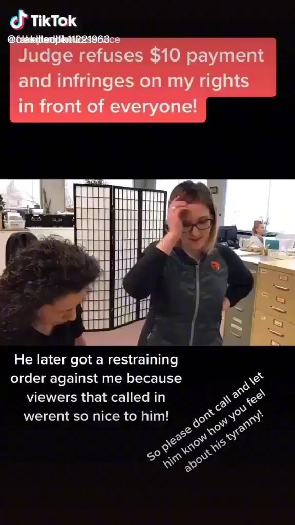 TikTok I Judge refuses $10 payment and infringes on my rights in front of everyone! He later got ...