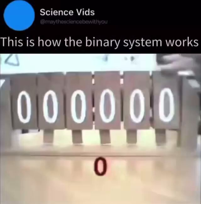 Science Vids This is how the binary system works - iFunny