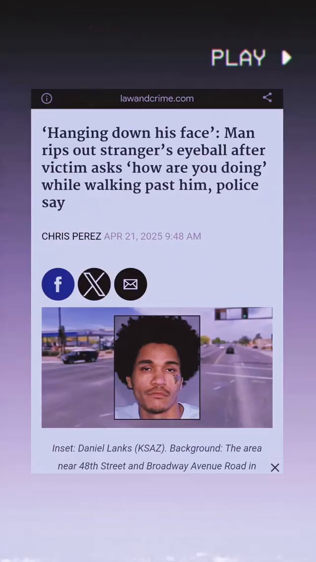 PLAY lawandcrime.com 'Hanging down his face': Man rips out stranger's ...