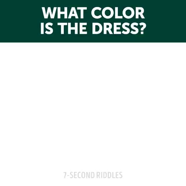 WHAT COLOR IS THE DRESS? 7-SECOND RIDDLES - America’s best pics and videos