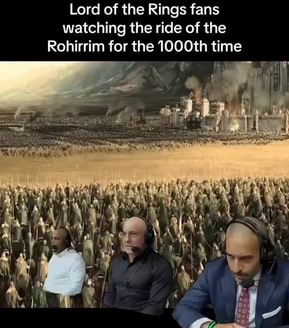 Lord of the Rings fans watching the ride of the Rohirrim for the 1000th ...
