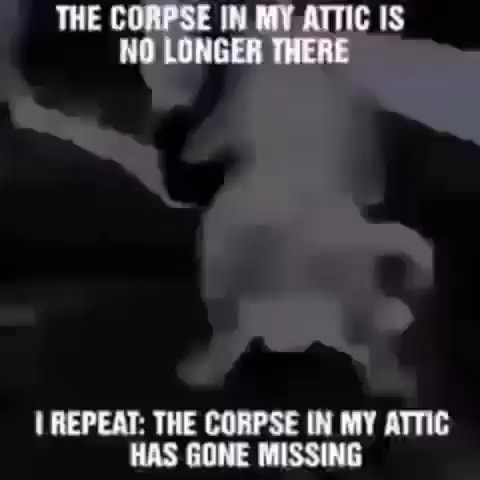 THE CORPSE IN MY_ATTIC IS NO LONGER THERE REPEAT: THE CORPSE IN MY ...