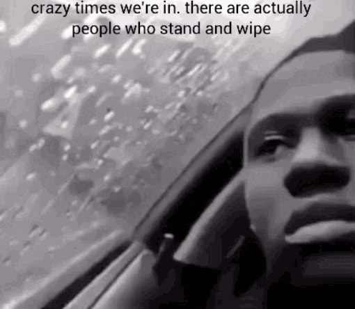 Crazy times we're in. there are actually people who stand and wipe - iFunny