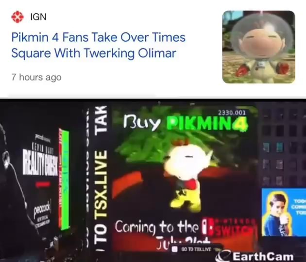 Pikmin 4 Fans Take Over Times Square With Twerking Olimar 7 hours ago ...
