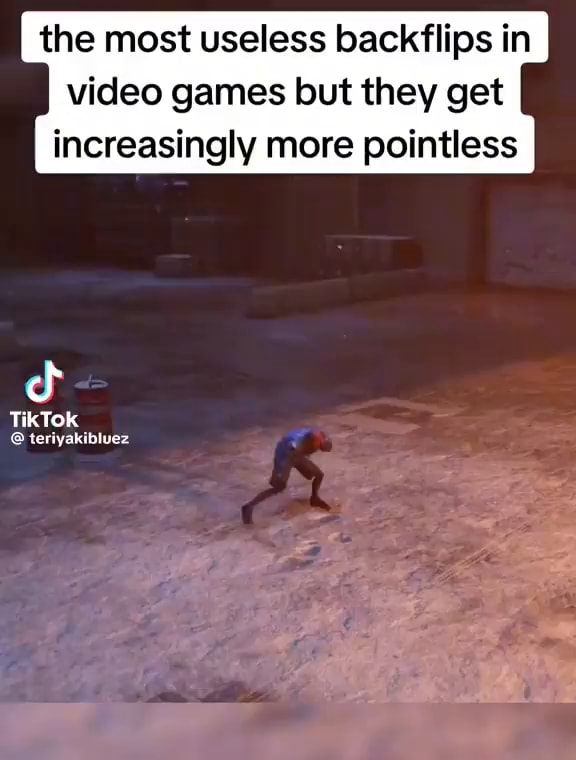 The most useless backflips in video games but they get increasingly ...