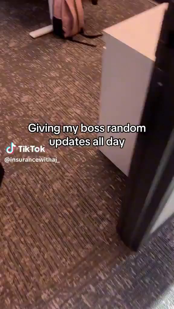 Giving my boss random tiktok updates all day binguracc awitteI - iFunny