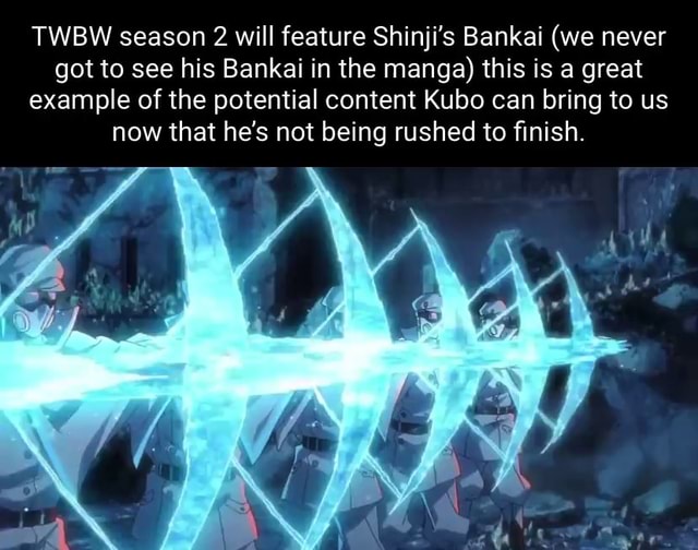 TWBW season 2 will feature Shinji's Bankai (we never got to see his ...