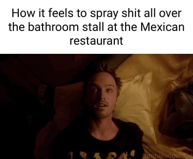 How it feels to spray shit all over the bathroom stall at the Mexican ...
