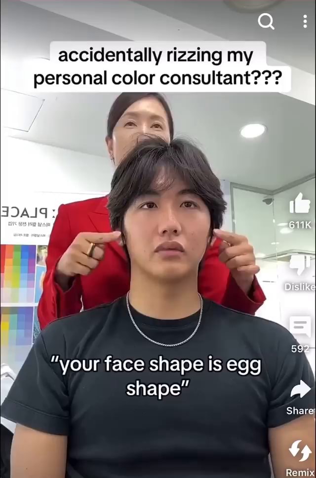 Accidentally rizzing my personal color consultant??? "your face shape ...