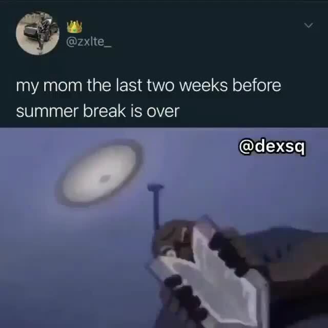 My mom the last two weeks before summer break is over - iFunny