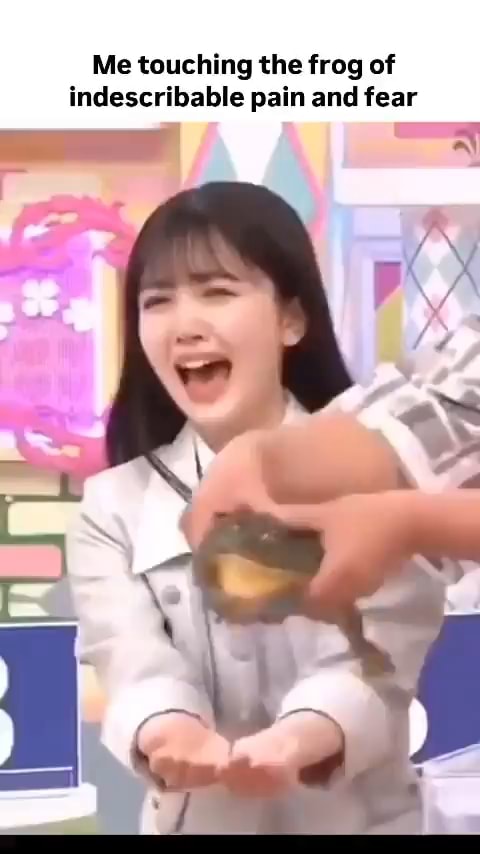 Me touching the frog of indescribable pain and fear al - iFunny