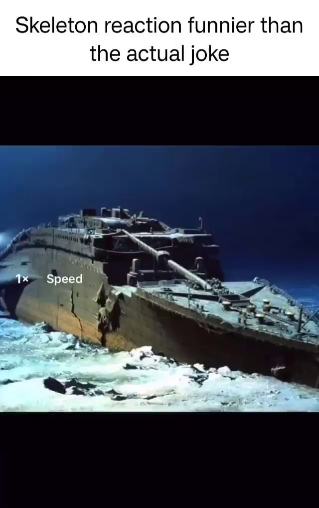 Skeleton reaction funnier than the actual joke - iFunny
