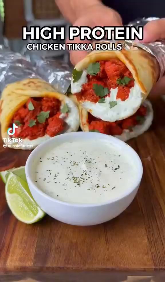 HIGH PROTEIN CHICKEN TIKKA ROLLS Tik Tok - iFunny