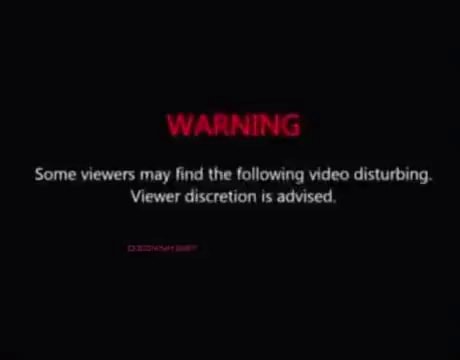 WARNING 'Some viewers may find the following video disturbing. Viewer ...