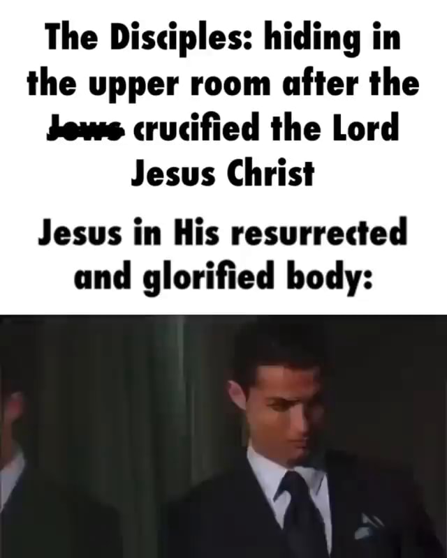 The Disciples: hiding in the upper room after the crucified the Lord ...